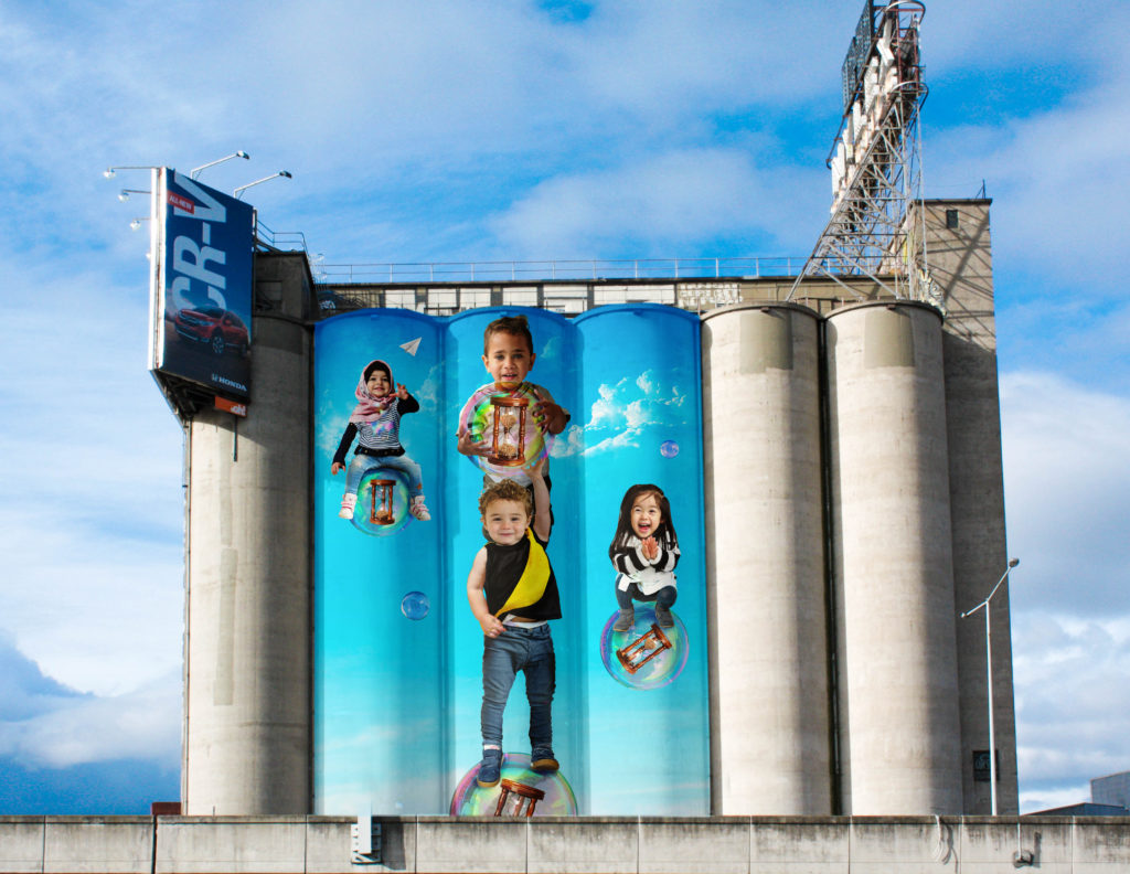 Photos: The dreamy art update for iconic Nylex silos