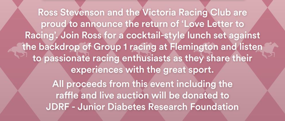 Ross Stevenson's Love Letter to Racing is on again!