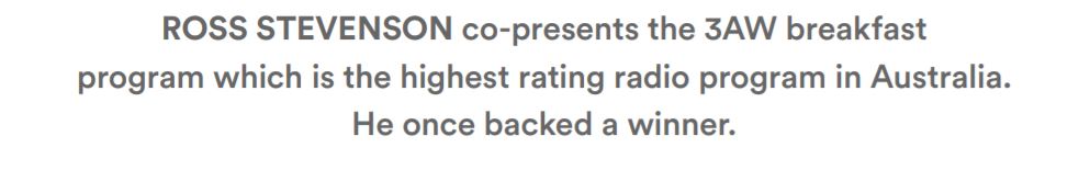 Ross Stevenson's Love Letter to Racing is on again!
