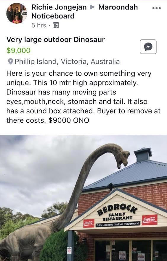 Rumour File: Iconic mechanical dinosaur could now be your backyard ...