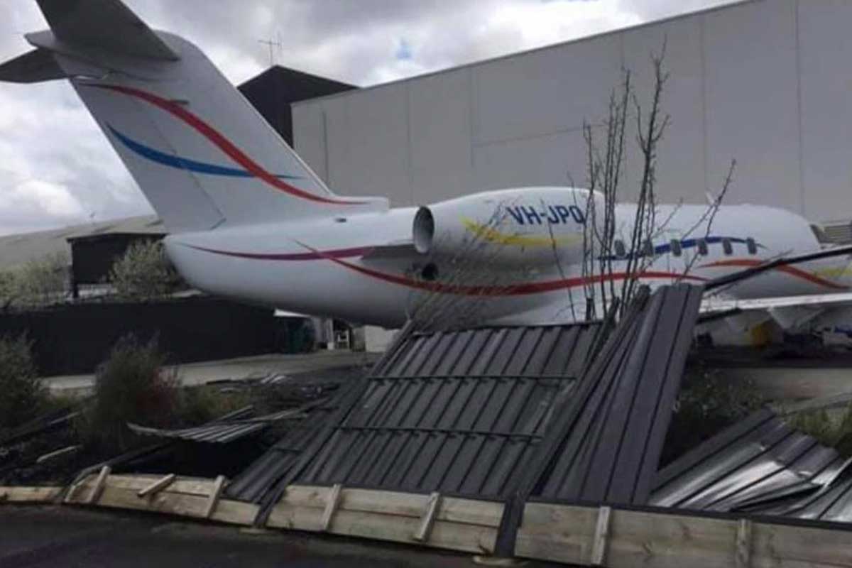 Dramatic scenes at Essendon Airport as plane smashes into other aircraft