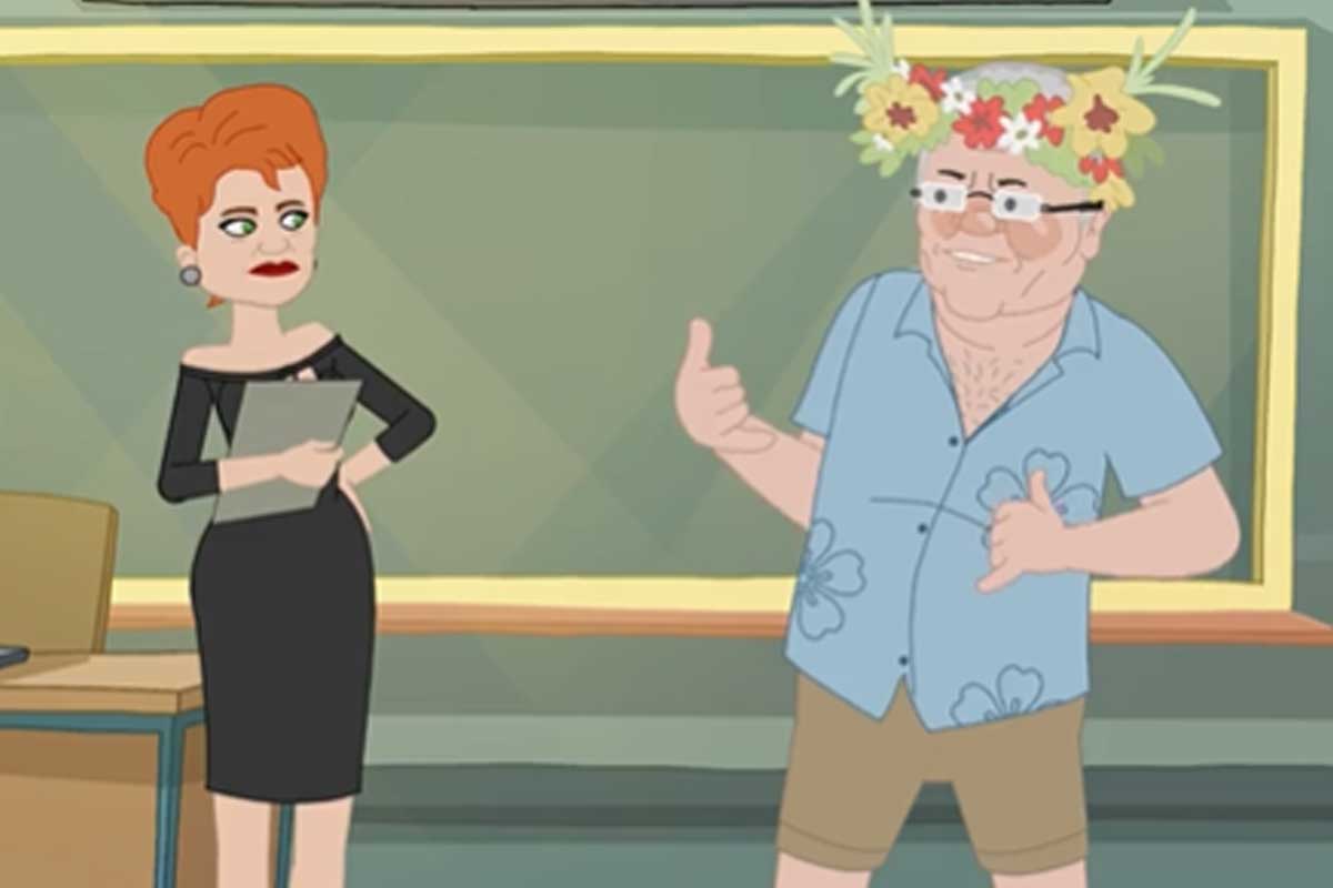 Pauline Hanson's cartoon political send-up goes viral online