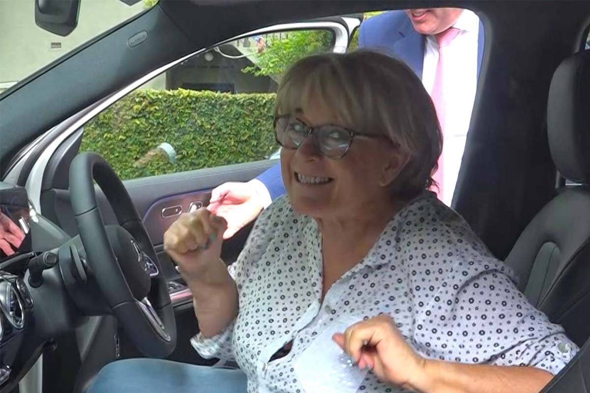 The 2021 Rumour File winner gets the keys to her new Mercedes-Benz!