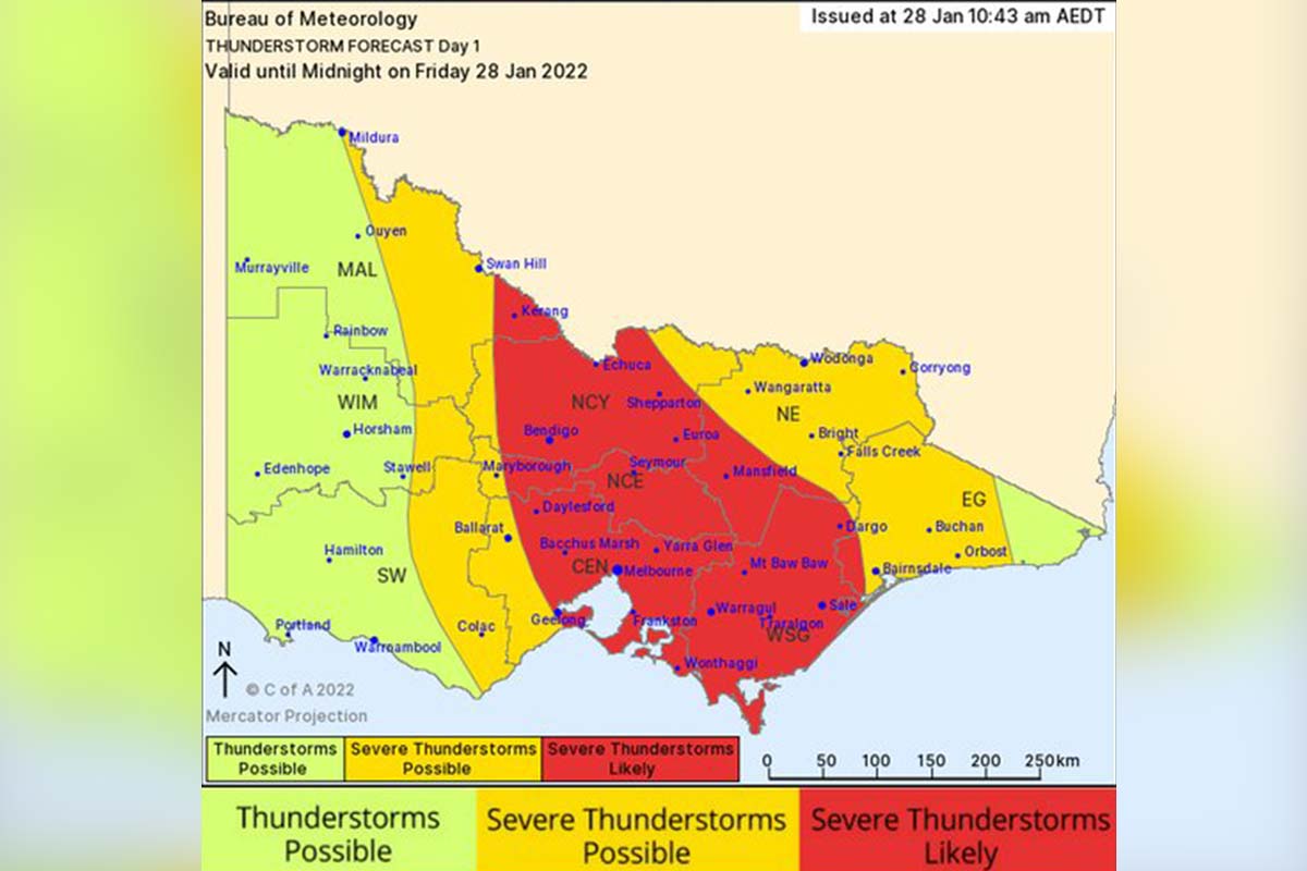 Weather bureau warns severe thunderstorms are likely in parts of ...