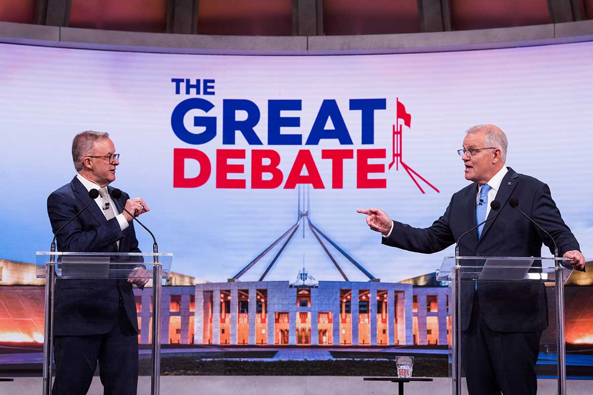 Scott Morrison and Anthony Albanese clash in 'combative' leaders debate