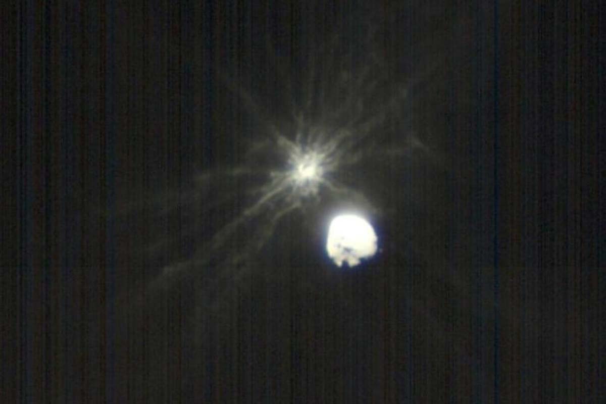 Incredible new images show moment spacecraft collided with asteroid