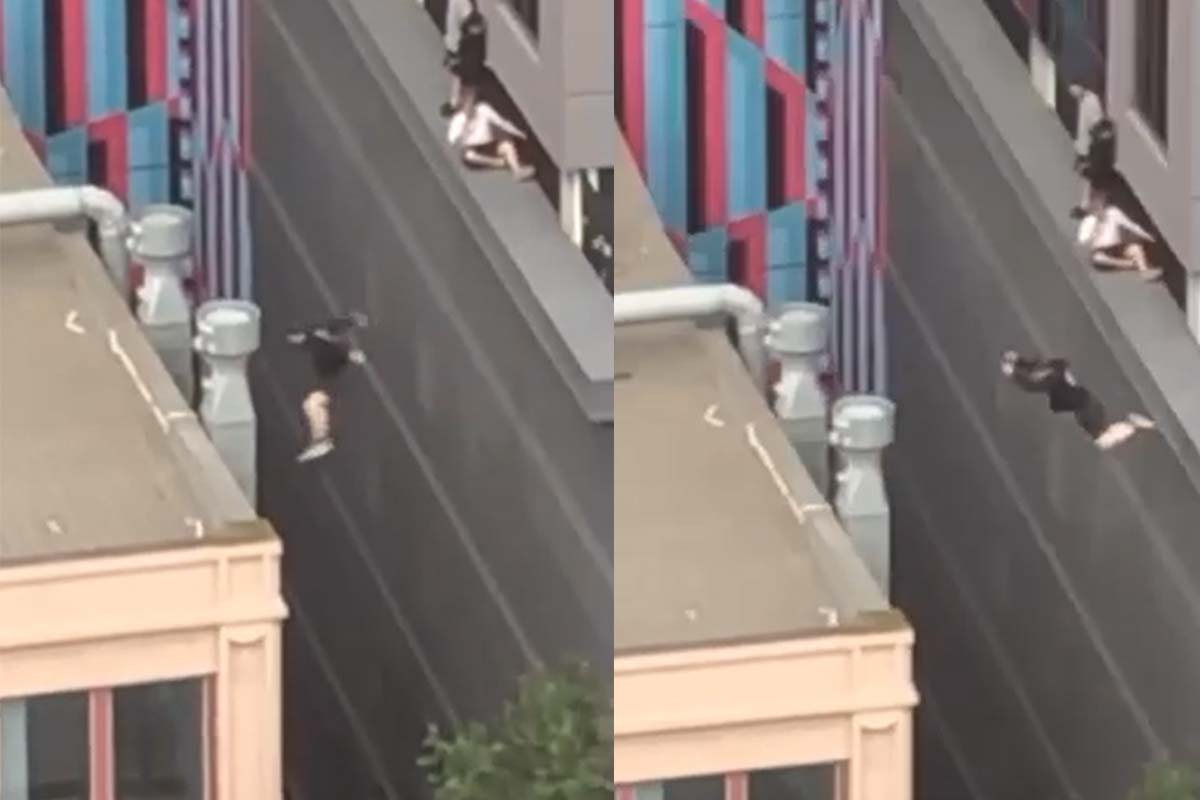 Man filmed jumping from rooftop to rooftop in the CBD
