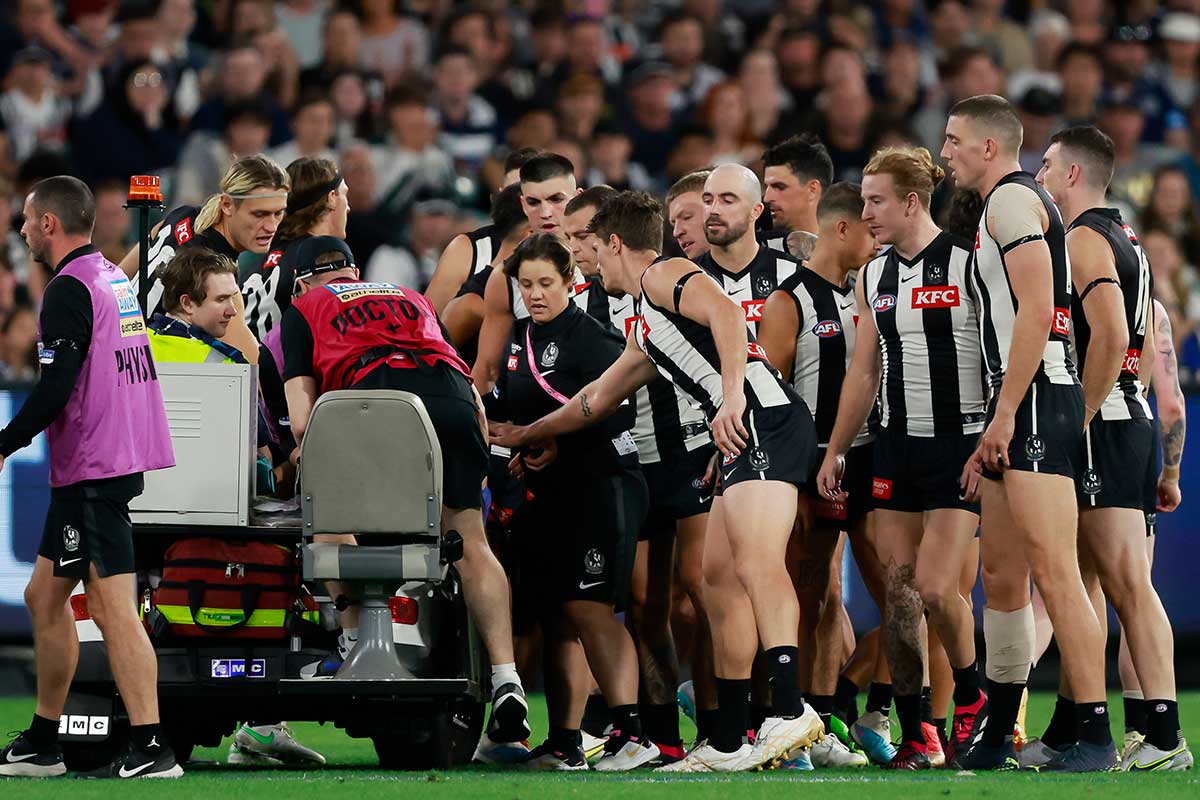 Collingwood captain pays tribute to teammate after graphic injury sours ...