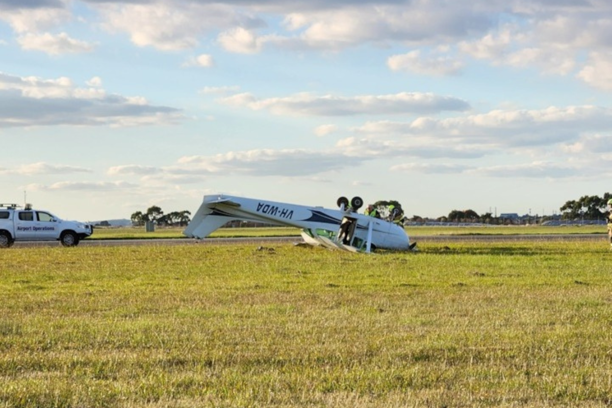 Light plane crash at Essendon Fields Airport