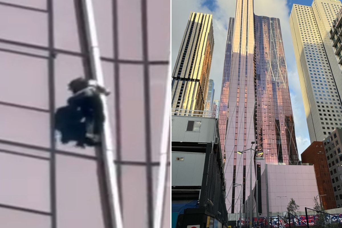 Daredevil spotted scaling high-rise building in Melbourne's CBD