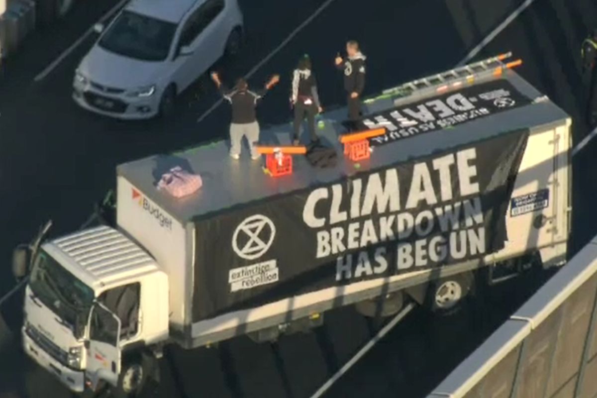Extinction Rebellion protestors cause traffic chaos on the West Gate Bridge