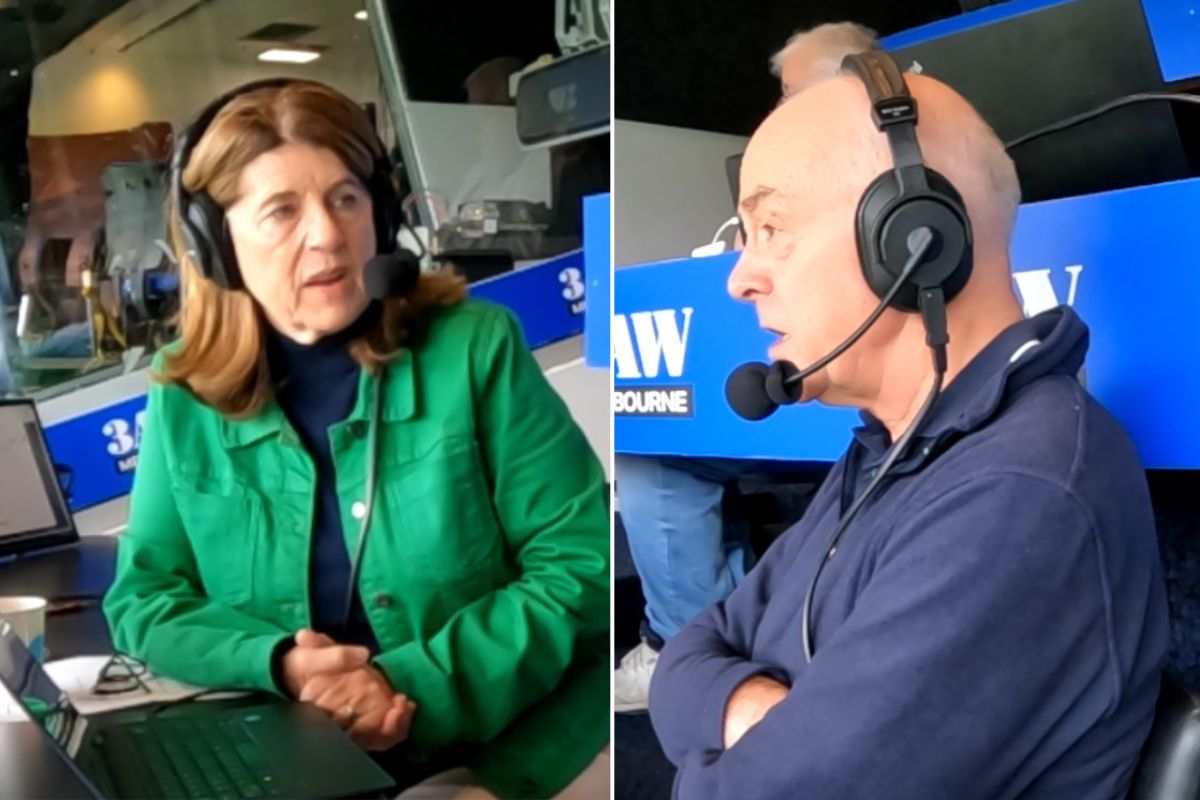 Tim Lane and Caroline Wilson clash over the new AFL stadium in Tasmania