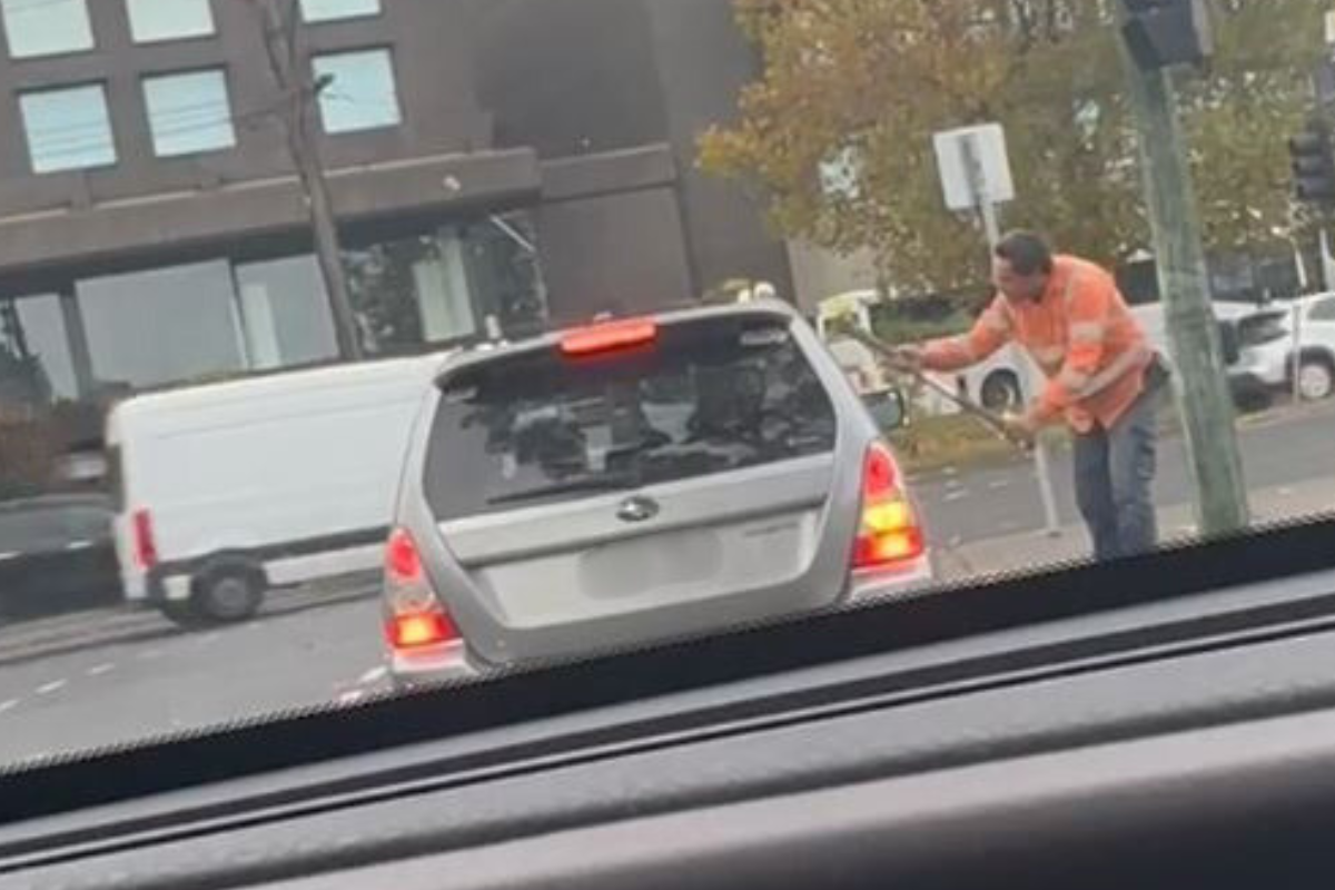Motorist threatened by man wielding pickaxe in worrying road rage incident