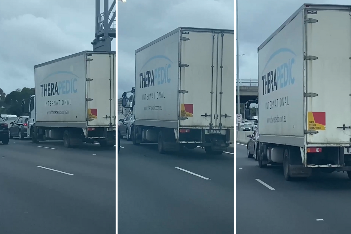 SEE THE FOOTAGE: Truck driver caught tailgating on Melbourne freeway