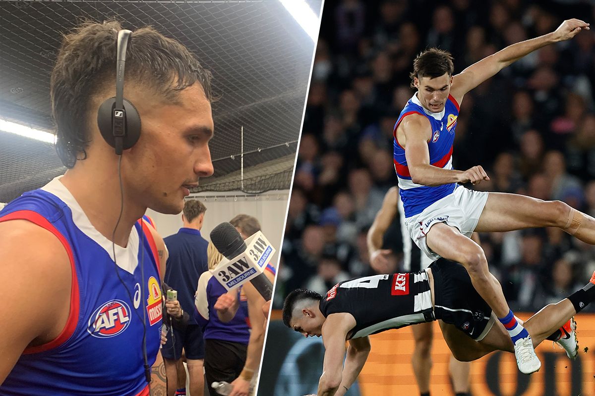 Jamarra Ugle-Hagan weighs in on teammate Sam Darcy's big hit on Brayden ...