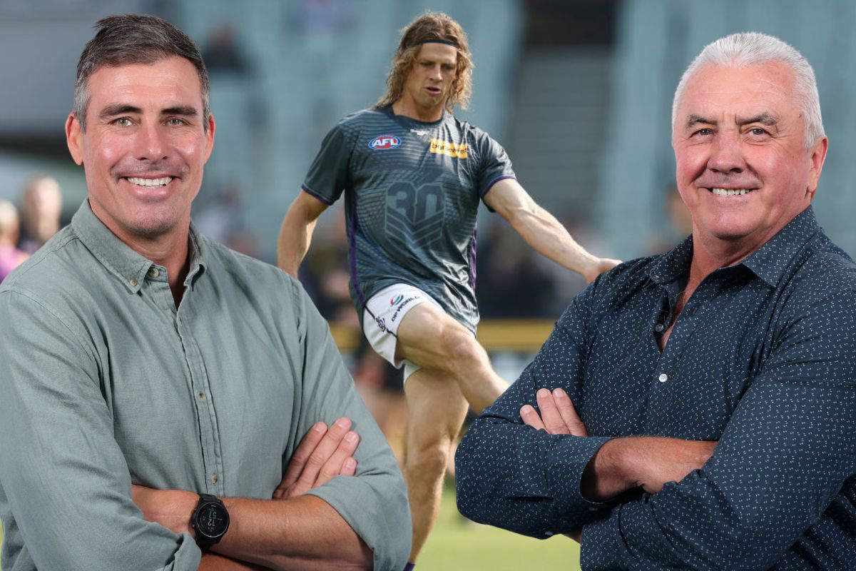 Matthew Richardson and Tony Shaw both try to work out why Nat Fyfe is ...