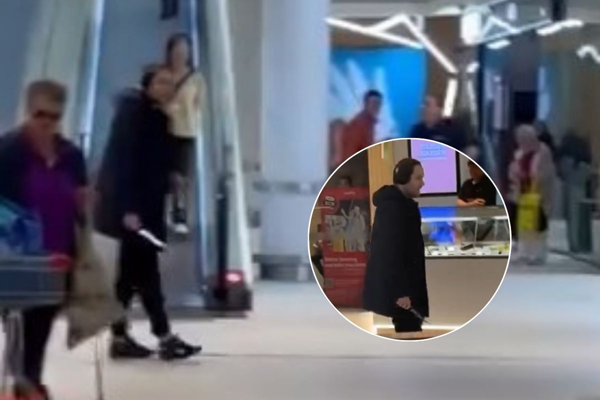 'Pretty shaken up': Knife-wielding man leaves shoppers terrified